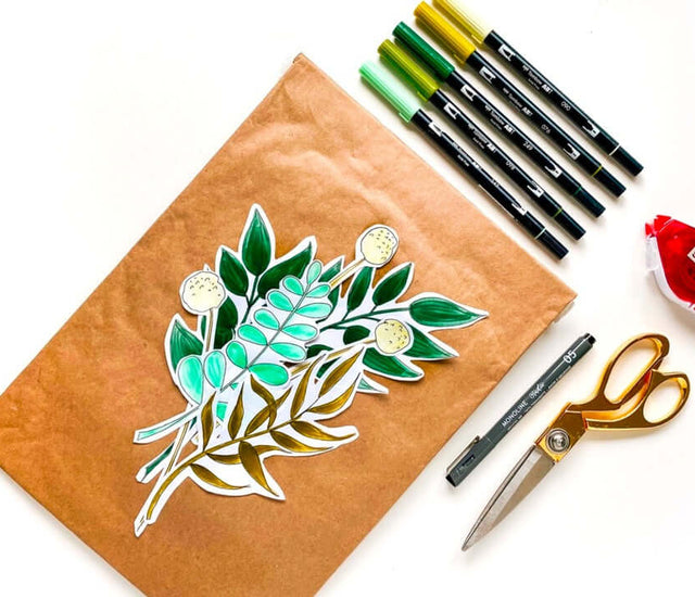 DIY Botanical Leaves Paper Craft