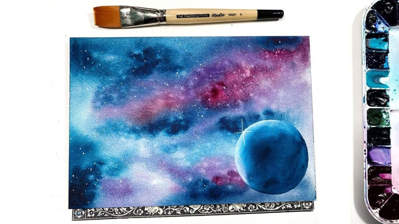 How to Watercolor a Galaxy with Depth and Dimension