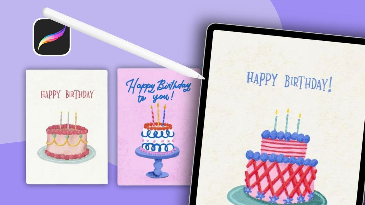 Create a Vintage Inspired Birthday Card in Procreate