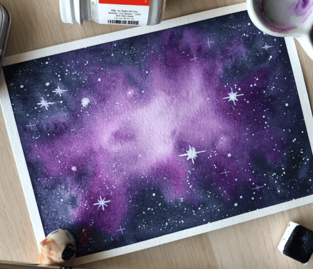 Create a Two Tone Watercolour Galaxy