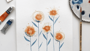 Watercolor Abstract Floral Tutorial