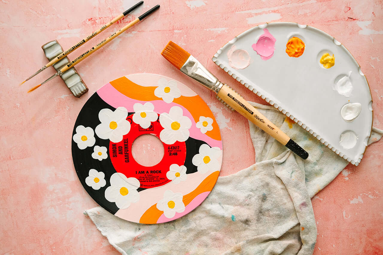 Add Whimsy to Your Walls with Hand Painted Vinyl Records