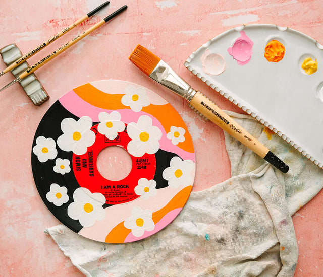 Add Whimsy to Your Walls with Hand Painted Vinyl Records
