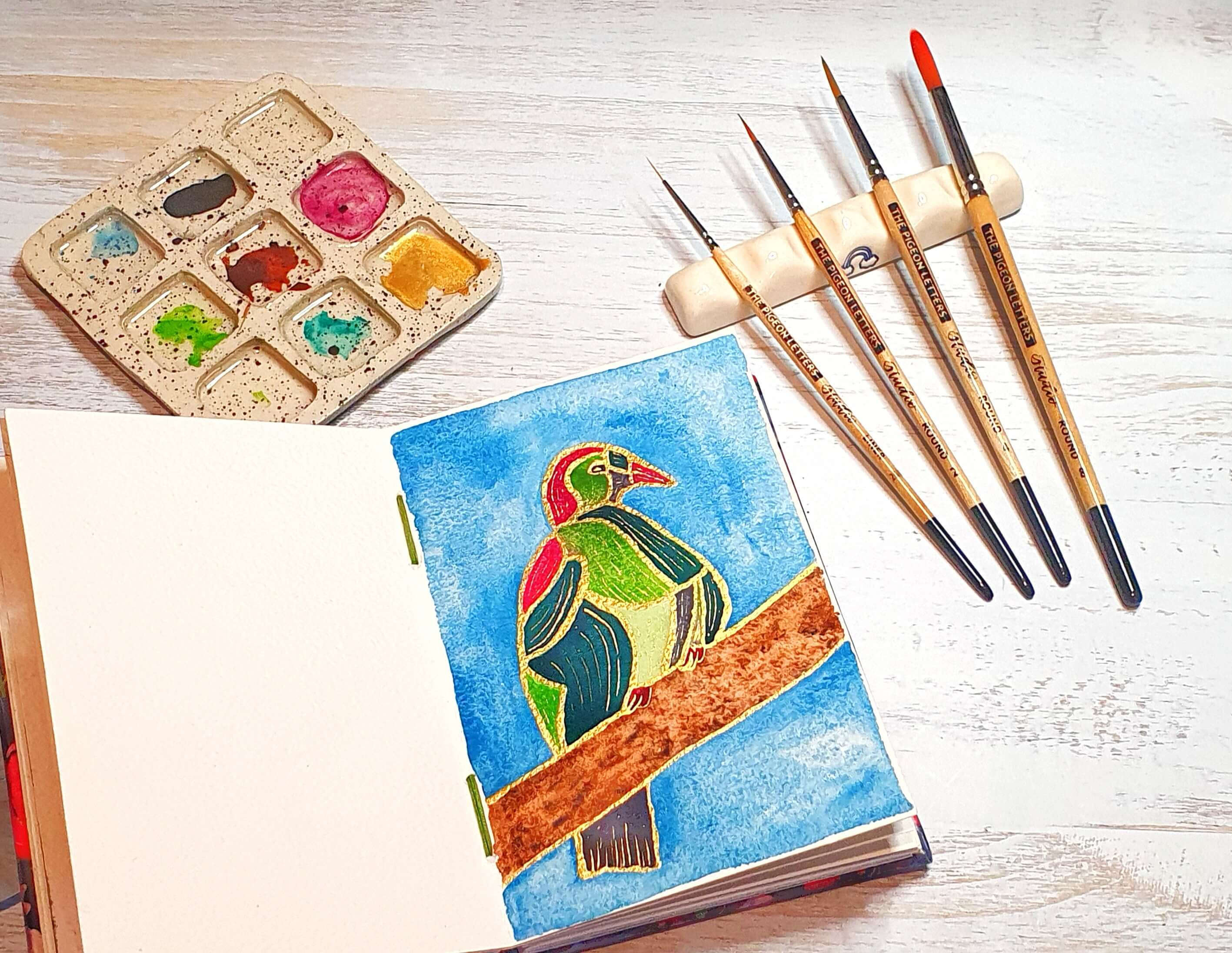Create a Beautiful Kereru Bird with Watercolors