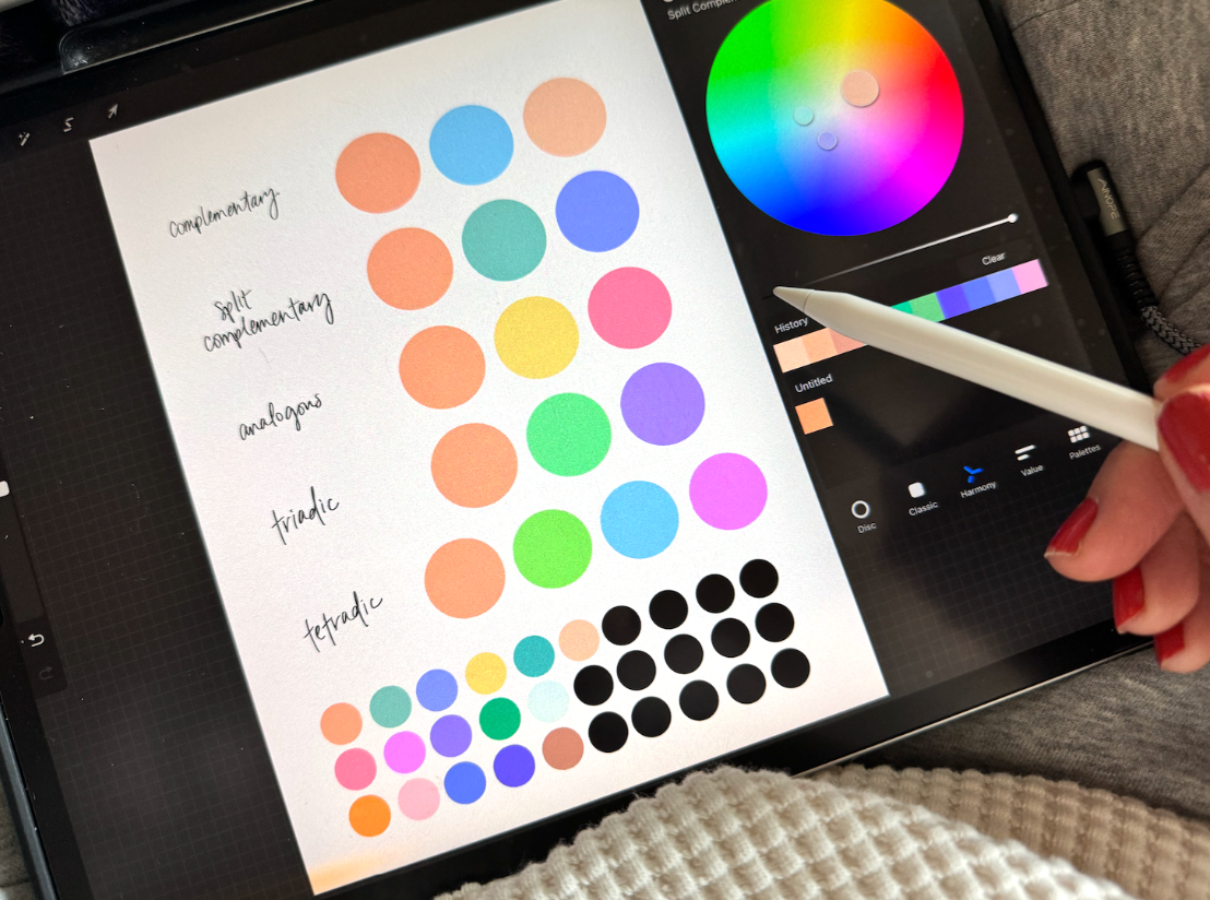 Unique Color Palettes on Procreate + FREE Worksheet