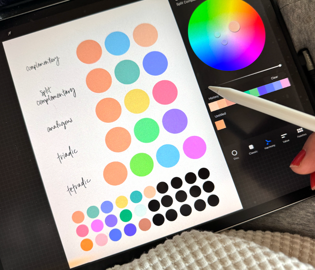 Unique Color Palettes on Procreate + FREE Worksheet