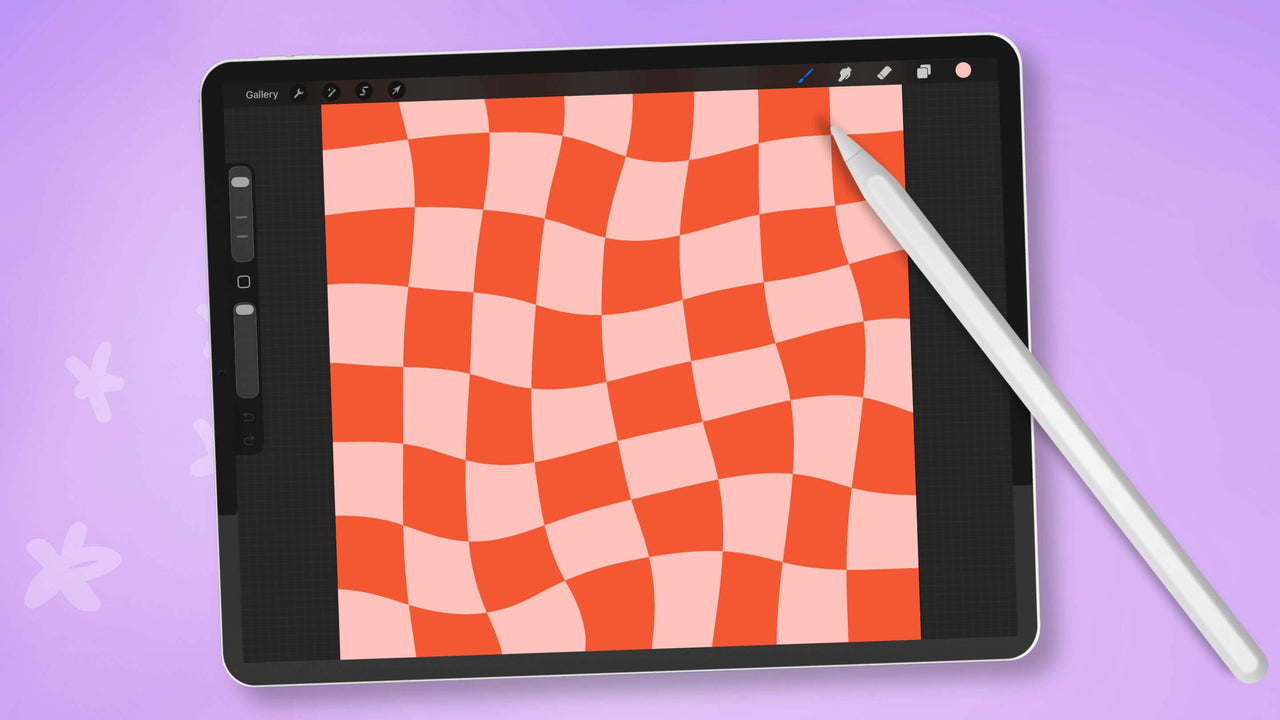 Create a Wavy Retro Checkerboard in Procreate (it's a classic)