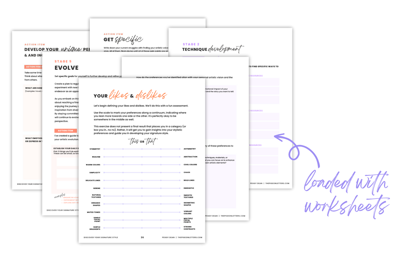 Develop Your Signature Style Guide - Workbook for Artists