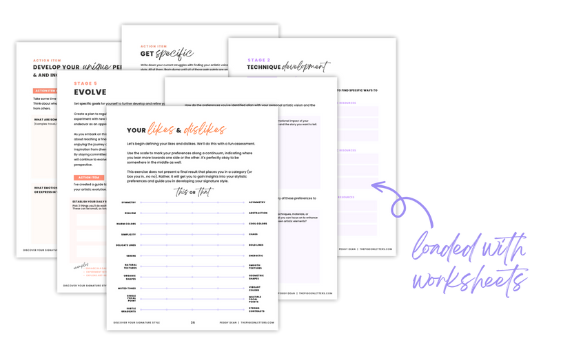 Develop Your Signature Style Guide - Workbook for Artists