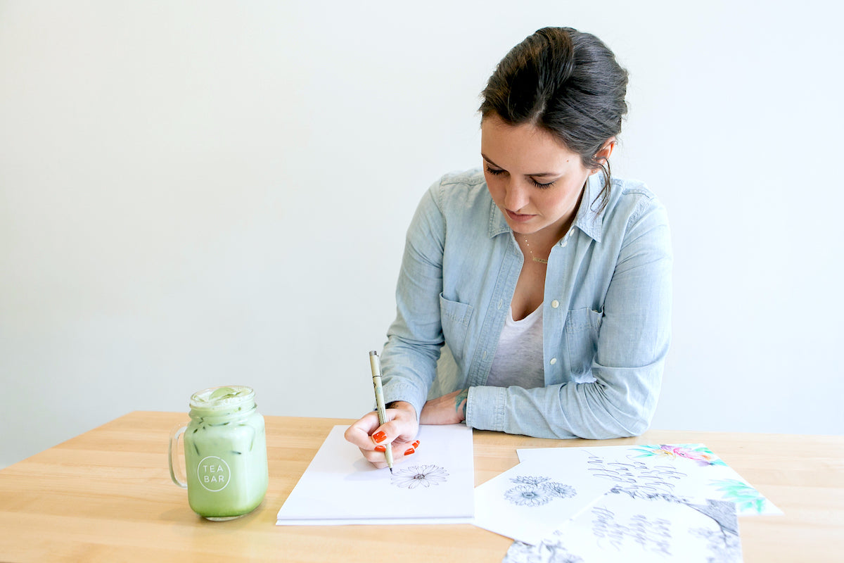 Botanical Line Drawing Step-by-Step