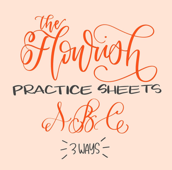 Lettering Practice Sheets - 3 Ways to Flourish – The Pigeon Letters
