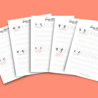 Lettering Practice Sheets - Bounce Lettering – The Pigeon Letters