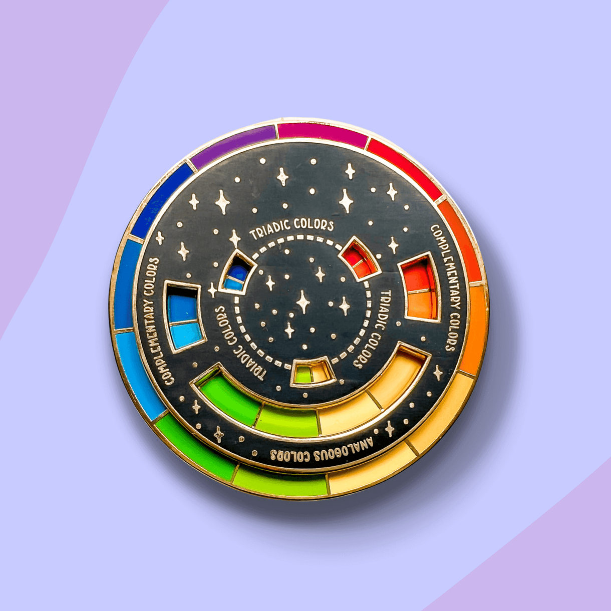 Color Wheel Interactive Enamel Pin